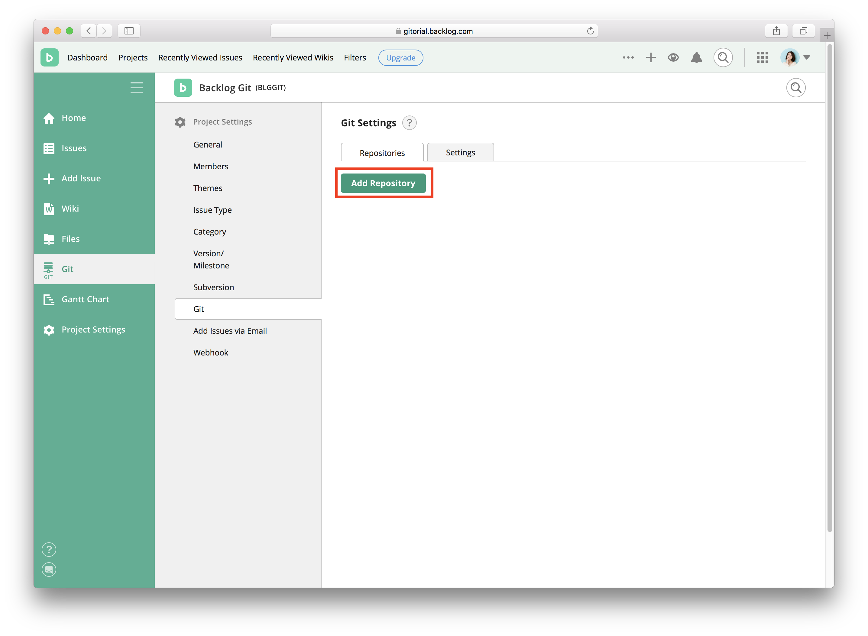 Creating a remote repository | Backlog