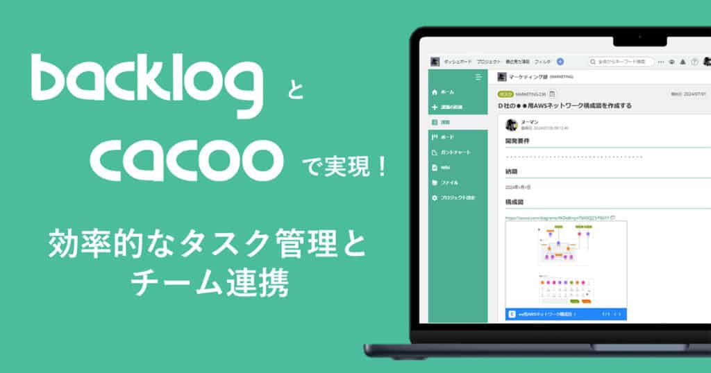 BacklogとCacooの併用で、効率的なタスク管理とチーム連携を実現しよう | Backlogブログ